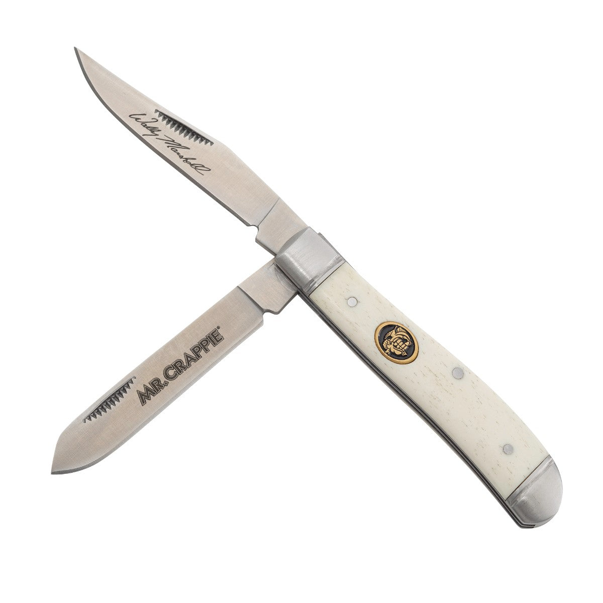 Mr. Crappie® Trapper 2-Blade Pocket Knife (White) – Smith's Products UK